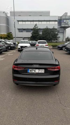 Black Audi A5 Sportback 2018 in Vilnius, with an engine capacity of 1.98 L and mileage of 135 thousand km for 17800 €, photo 6 on AUTOMOTO.COM.LV
