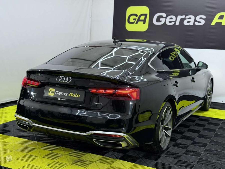 Черный Ауди A5 Sportback 2022 в Вильнюс, объемом двигателя 1.98 л и пробегом 68 тыс. км за 33990 €, фото 4 на AUTOMOTO.COM.LV