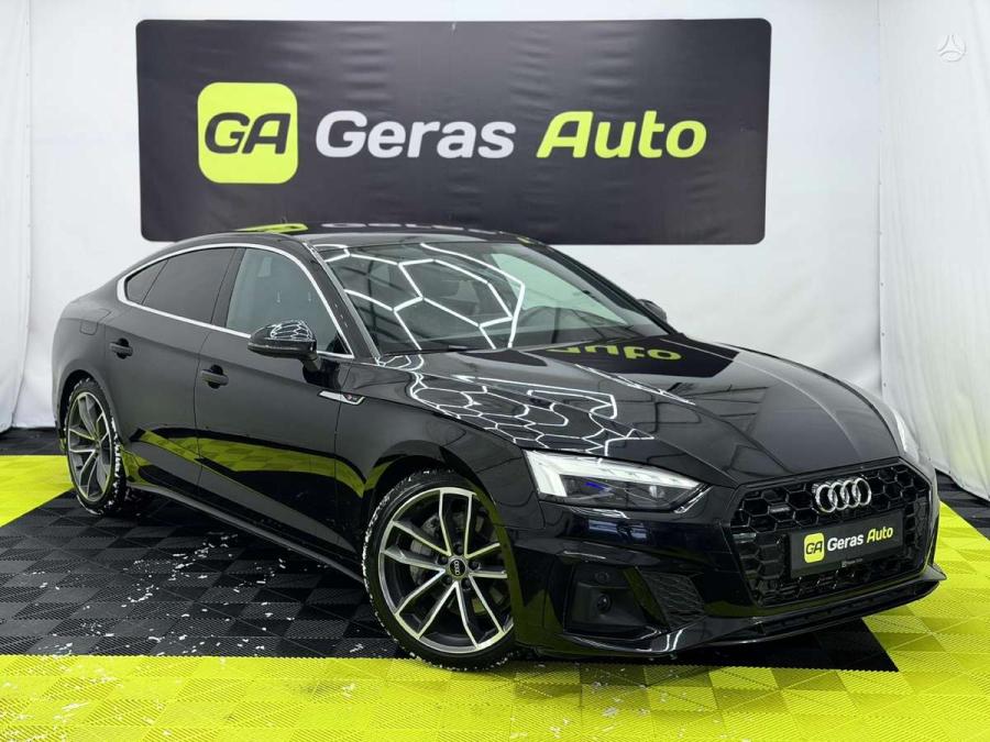Черный Ауди A5 Sportback 2022 в Вильнюс, объемом двигателя 1.98 л и пробегом 68 тыс. км за 33990 €, фото 3 на AUTOMOTO.COM.LV