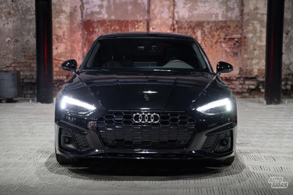 Black Audi A5 Sportback 2023 in Kaunas, with an engine capacity of 2.00 L and mileage of 10 thousand km for 25800 €, photo 4 on AUTOMOTO.COM.LV