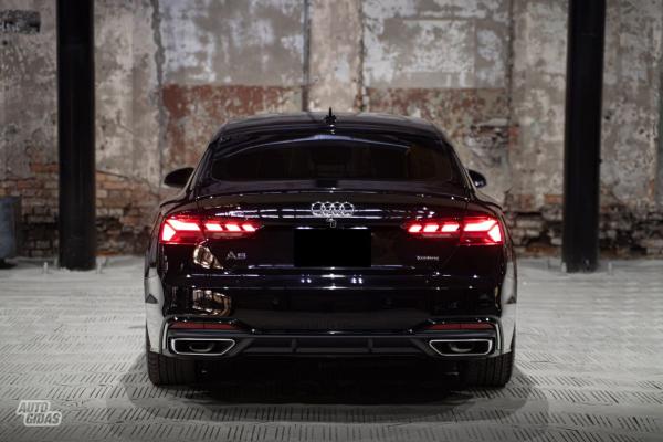 Black Audi A5 Sportback 2023 in Kaunas, with an engine capacity of 2.00 L and mileage of 10 thousand km for 25800 €, photo 5 on AUTOMOTO.COM.LV