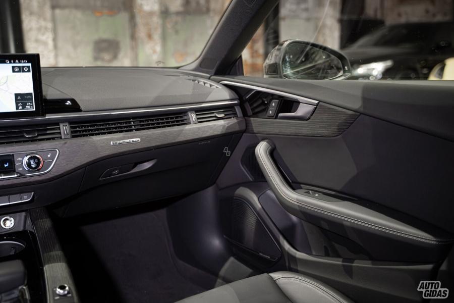 Black Audi A5 Sportback 2023 in Kaunas, with an engine capacity of 2.00 L and mileage of 10 thousand km for 25800 €, photo 13 on AUTOMOTO.COM.LV