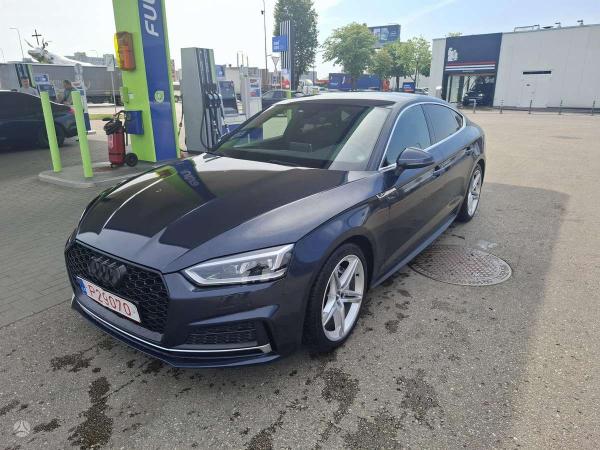 Zils Audi A5 Sportback 2018 Kauņa, ar dzinēja tilpumu 2.00 L un nobraukumu 249 tūkst. km par 16900 €, foto 1 vietnē AUTOMOTO.COM.LV