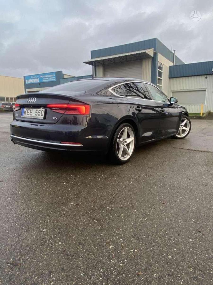 Zils Audi A5 Sportback 2018 Klaipėda, ar dzinēja tilpumu 1.97 L un nobraukumu 104 tūkst. km par 19500 €, foto 7 vietnē AUTOMOTO.COM.LV