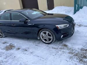 Blue Audi A5 Sportback 2018 in Vilnius, with an engine capacity of 1.98 L and mileage of 211 thousand km for 18300 €, photo 8 on AUTOMOTO.COM.LV