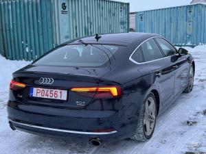 Blue Audi A5 Sportback 2018 in Vilnius, with an engine capacity of 1.98 L and mileage of 211 thousand km for 18300 €, photo 9 on AUTOMOTO.COM.LV