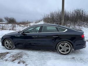 Blue Audi A5 Sportback 2018 in Vilnius, with an engine capacity of 1.98 L and mileage of 211 thousand km for 18300 €, photo 14 on AUTOMOTO.COM.LV
