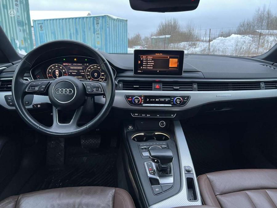 Blue Audi A5 Sportback 2018 in Vilnius, with an engine capacity of 1.98 L and mileage of 211 thousand km for 18300 €, photo 21 on AUTOMOTO.COM.LV
