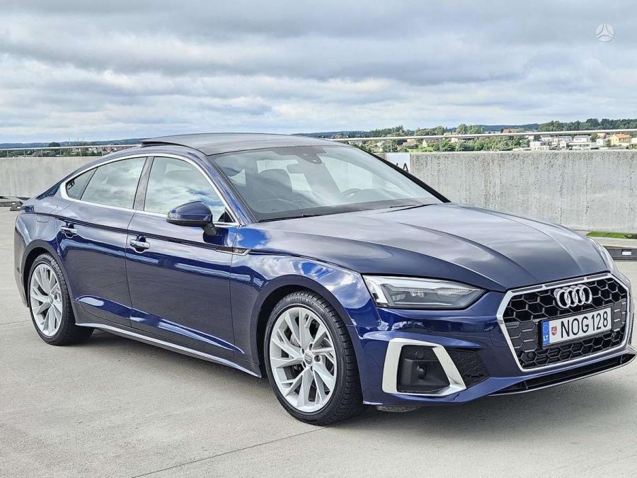 Zils Audi A5 Sportback 2020 Viļņa, ar dzinēja tilpumu 2.00 L un nobraukumu 35 tūkst. km par 15500 €, foto 7 vietnē AUTOMOTO.COM.LV