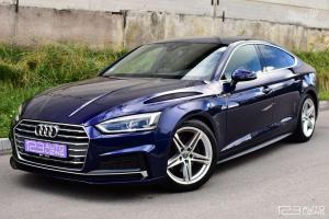 Blue Audi A5 Sportback 2020 in Kretinga, with an engine capacity of 2.00 L and mileage of 201 thousand km for 19400 €, photo  on AUTOMOTO.COM.LV