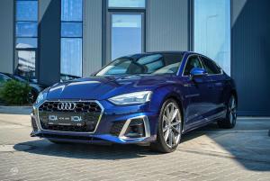 Blue Audi A5 Sportback 2021 in Kaunas, with an engine capacity of 1.97 L and mileage of 156 thousand km for 21750 €, photo 6 on AUTOMOTO.COM.LV