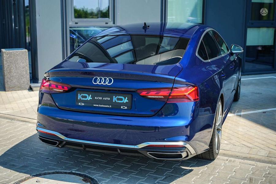 Blue Audi A5 Sportback 2021 in Kaunas, with an engine capacity of 1.97 L and mileage of 156 thousand km for 21750 €, photo 13 on AUTOMOTO.COM.LV