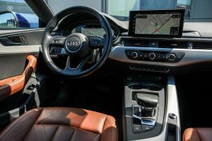 Blue Audi A5 Sportback 2021 in Kaunas, with an engine capacity of 1.97 L and mileage of 156 thousand km for 21750 €, photo 19 on AUTOMOTO.COM.LV