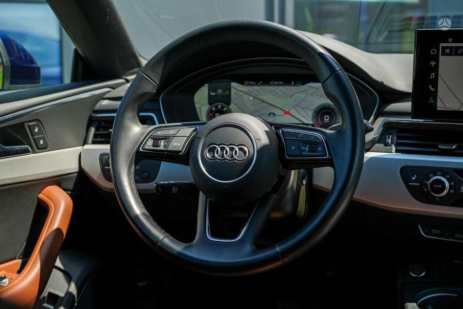 Blue Audi A5 Sportback 2021 in Kaunas, with an engine capacity of 1.97 L and mileage of 156 thousand km for 21750 €, photo 20 on AUTOMOTO.COM.LV