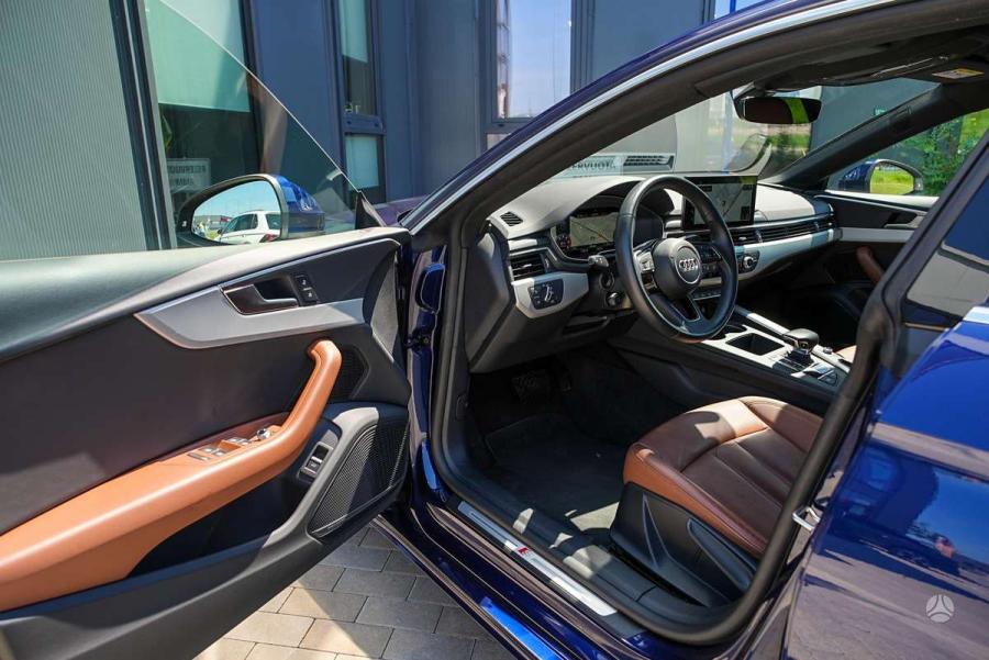 Blue Audi A5 Sportback 2021 in Kaunas, with an engine capacity of 1.97 L and mileage of 156 thousand km for 21750 €, photo 29 on AUTOMOTO.COM.LV