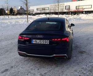 Blue Audi A5 Sportback 2023 in Klaipeda, with an engine capacity of 2.00 L and mileage of 12 thousand km for 34900 €, photo 4 on AUTOMOTO.COM.LV