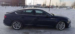 Blue Audi A5 Sportback 2023 in Klaipeda, with an engine capacity of 2.00 L and mileage of 12 thousand km for 34900 €, photo 7 on AUTOMOTO.COM.LV