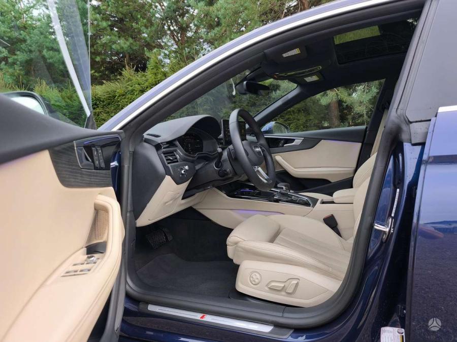 Синий Ауди A5 Sportback 2024 в Вильнюс, объемом двигателя 1.98 л и пробегом 8 тыс. км за 37500 €, фото 14 на AUTOMOTO.COM.LV