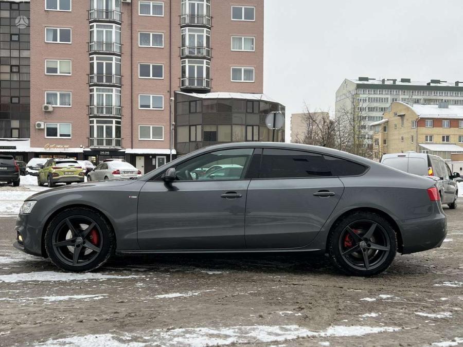 Brown Audi A5 Sportback 2013 in Vilnius, with an engine capacity of 2.97 L and mileage of 186 thousand km for 10500 €, photo 8 on AUTOMOTO.COM.LV
