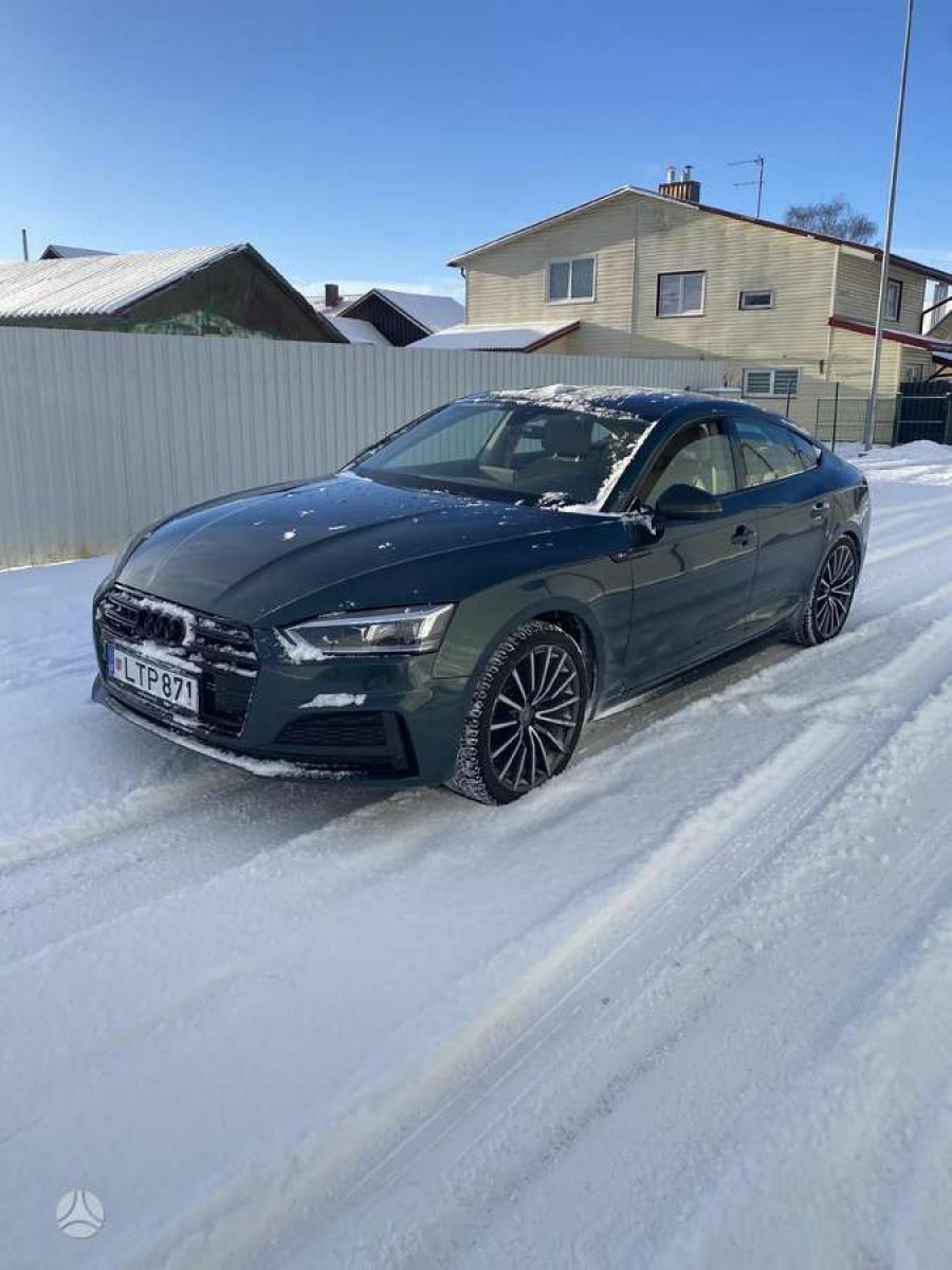 Zaļš Audi A5 Sportback 2019 Panevēža, ar dzinēja tilpumu 1.98 L un nobraukumu 108 tūkst. km par 22800 €, foto 1 vietnē AUTOMOTO.COM.LV
