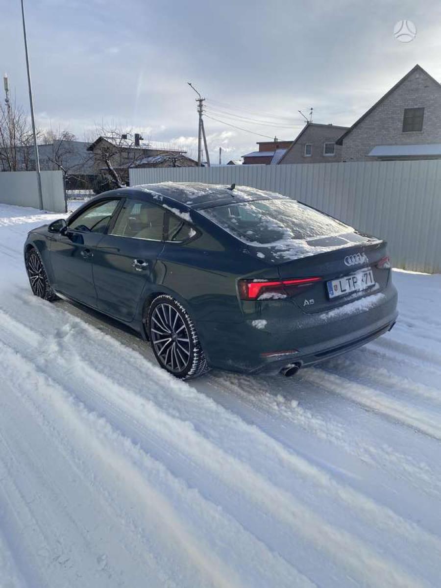 Zaļš Audi A5 Sportback 2019 Panevēža, ar dzinēja tilpumu 1.98 L un nobraukumu 108 tūkst. km par 22800 €, foto 4 vietnē AUTOMOTO.COM.LV
