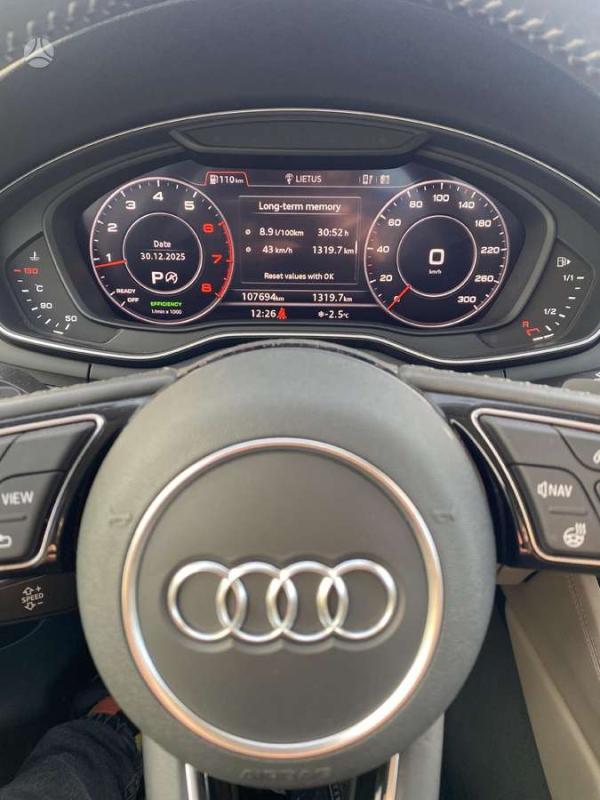 Green Audi A5 Sportback 2019 in Panevezys, with an engine capacity of 1.98 L and mileage of 108 thousand km for 22800 €, photo 9 on AUTOMOTO.COM.LV