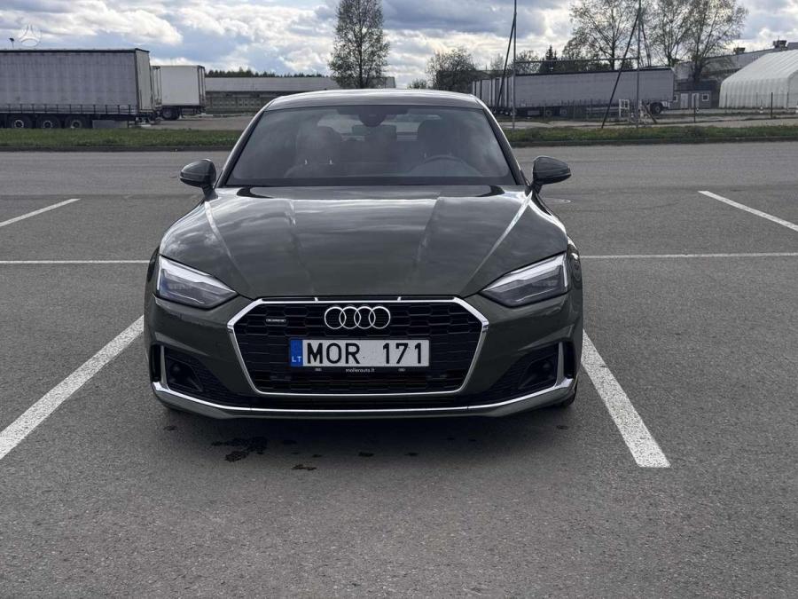 Green Audi A5 Sportback 2020 in Kaunas, with an engine capacity of 3.00 L and mileage of 109 thousand km for 32200 €, photo 3 on AUTOMOTO.COM.LV