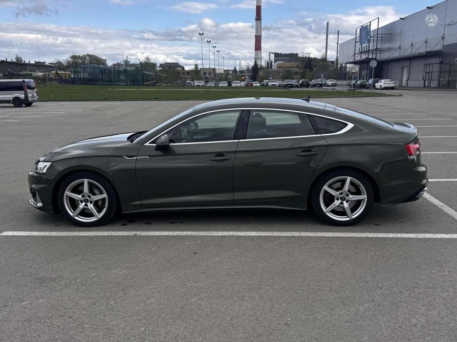 Green Audi A5 Sportback 2020 in Kaunas, with an engine capacity of 3.00 L and mileage of 109 thousand km for 32200 €, photo 7 on AUTOMOTO.COM.LV