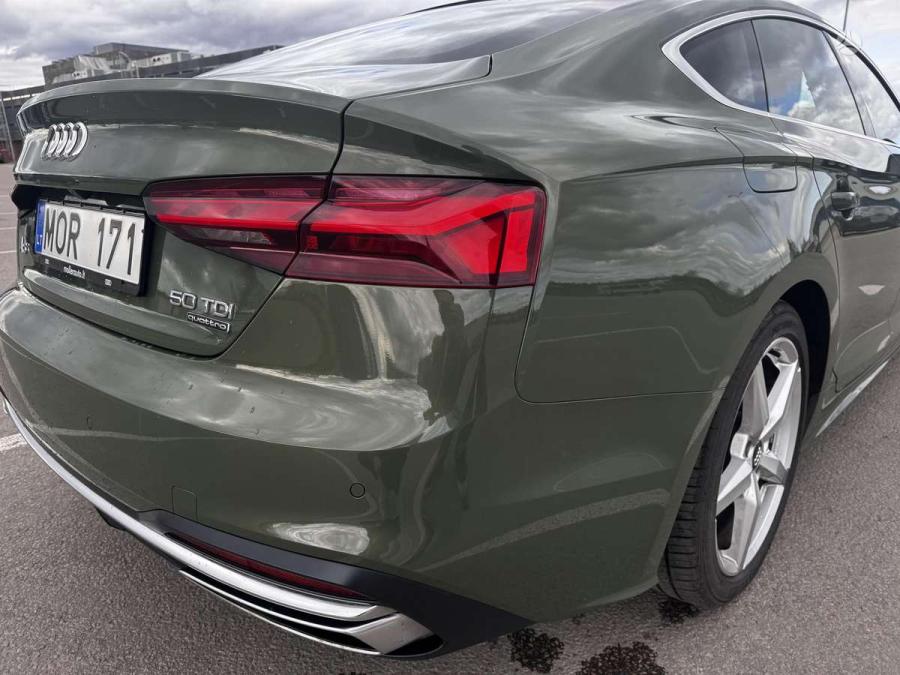 Green Audi A5 Sportback 2020 in Kaunas, with an engine capacity of 3.00 L and mileage of 109 thousand km for 32200 €, photo 13 on AUTOMOTO.COM.LV