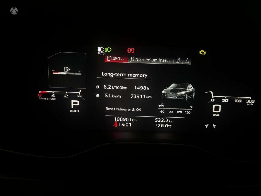 Green Audi A5 Sportback 2020 in Kaunas, with an engine capacity of 3.00 L and mileage of 109 thousand km for 32200 €, photo 18 on AUTOMOTO.COM.LV