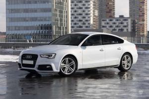 Pelēks Audi A5 Sportback 2015 Viļņa, ar dzinēja tilpumu 3.00 L un nobraukumu 275 tūkst. km par 11900 €, foto  vietnē AUTOMOTO.COM.LV