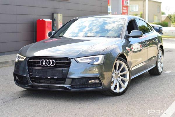 Grey Audi A5 Sportback 2012 in Kretinga, with an engine capacity of 3.00 L and mileage of 264 thousand km for 10450 €, photo 1 on AUTOMOTO.COM.LV