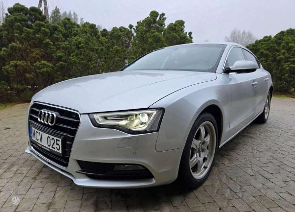 Pelēks Audi A5 Sportback 2013 Utena, ar dzinēja tilpumu 1.97 L un nobraukumu 288 tūkst. km par 6400 €, foto 1 vietnē AUTOMOTO.COM.LV