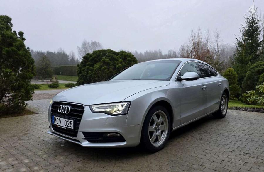 Pelēks Audi A5 Sportback 2013 Utena, ar dzinēja tilpumu 1.97 L un nobraukumu 288 tūkst. km par 6400 €, foto 14 vietnē AUTOMOTO.COM.LV