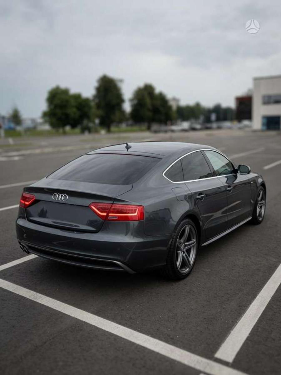 Pelēks Audi A5 Sportback 2013 Kauņa, ar dzinēja tilpumu 1.97 L un nobraukumu 345 tūkst. km par 8850 €, foto 9 vietnē AUTOMOTO.COM.LV