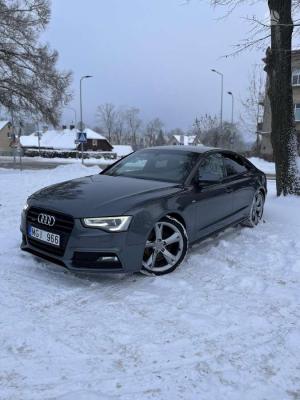 Grey Audi A5 Sportback 2014 in Ukmerge, with an engine capacity of 1.97 L and mileage of 128 thousand km for 13500 €, photo  on AUTOMOTO.COM.LV