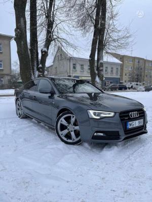 Pelēks Audi A5 Sportback 2014 Ukmergė, ar dzinēja tilpumu 1.97 L un nobraukumu 128 tūkst. km par 13500 €, foto 2 vietnē AUTOMOTO.COM.LV