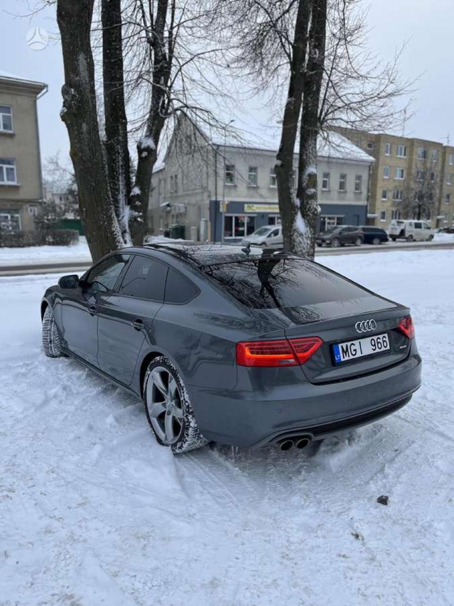 Pelēks Audi A5 Sportback 2014 Ukmergė, ar dzinēja tilpumu 1.97 L un nobraukumu 128 tūkst. km par 13500 €, foto 4 vietnē AUTOMOTO.COM.LV