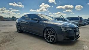 Grey Audi A5 Sportback 2014 in Ukmerge, with an engine capacity of 3.00 L and mileage of 366 thousand km for 10300 €, photo  on AUTOMOTO.COM.LV