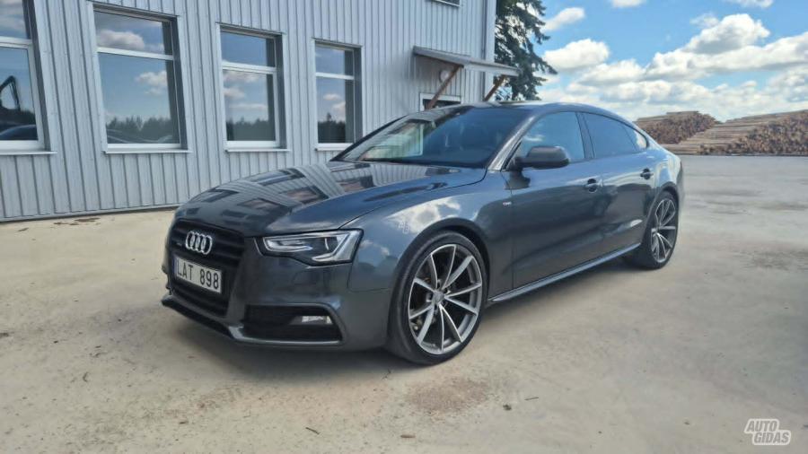 Pelēks Audi A5 Sportback 2014 Ukmergė, ar dzinēja tilpumu 3.00 L un nobraukumu 366 tūkst. km par 10300 €, foto 3 vietnē AUTOMOTO.COM.LV
