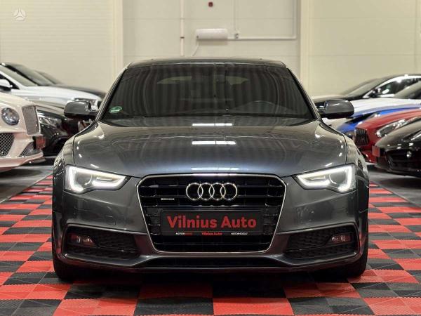 Grey Audi A5 Sportback 2014 in Vilnius, with an engine capacity of 1.96 L and mileage of 233 thousand km for 7990 €, photo 2 on AUTOMOTO.COM.LV