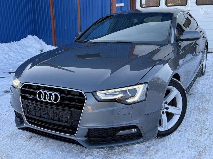 Pelēks Audi A5 Sportback 2016 Prienai, ar dzinēja tilpumu 1.97 L un nobraukumu 201 tūkst. km par 11750 €, foto 2 vietnē AUTOMOTO.COM.LV