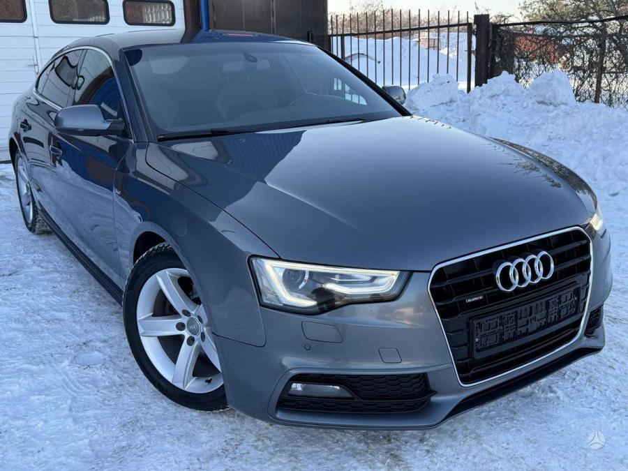 Pelēks Audi A5 Sportback 2016 Prienai, ar dzinēja tilpumu 1.97 L un nobraukumu 201 tūkst. km par 11750 €, foto 3 vietnē AUTOMOTO.COM.LV