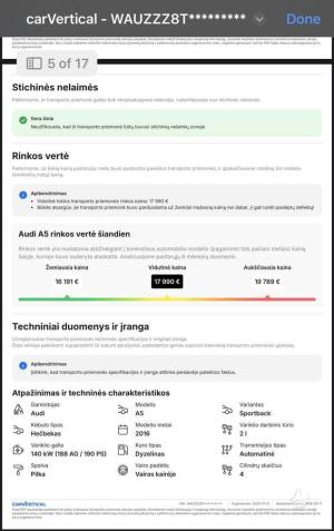 Pelēks Audi A5 Sportback 2016 Prienai, ar dzinēja tilpumu 1.97 L un nobraukumu 201 tūkst. km par 11750 €, foto 33 vietnē AUTOMOTO.COM.LV