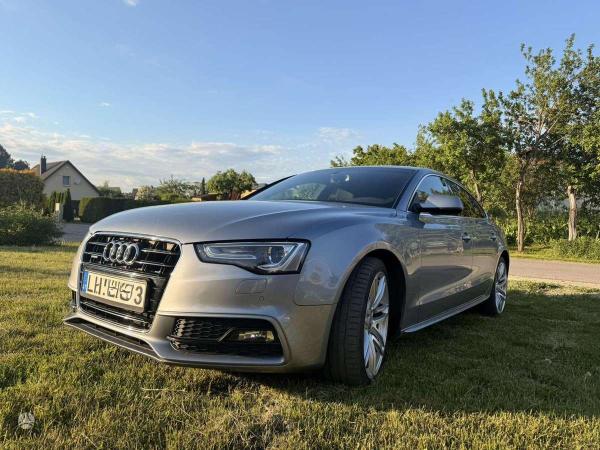 Pelēks Audi A5 Sportback 2016 Prienai, ar dzinēja tilpumu 1.97 L un nobraukumu 145 tūkst. km par 13500 €, foto 1 vietnē AUTOMOTO.COM.LV