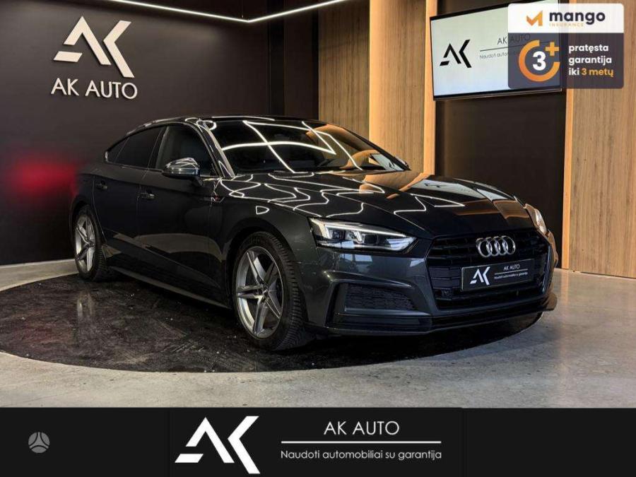 Pelēks Audi A5 Sportback 2018 Kauņa, ar dzinēja tilpumu 1.97 L un nobraukumu 189 tūkst. km par 16990 €, foto 1 vietnē AUTOMOTO.COM.LV