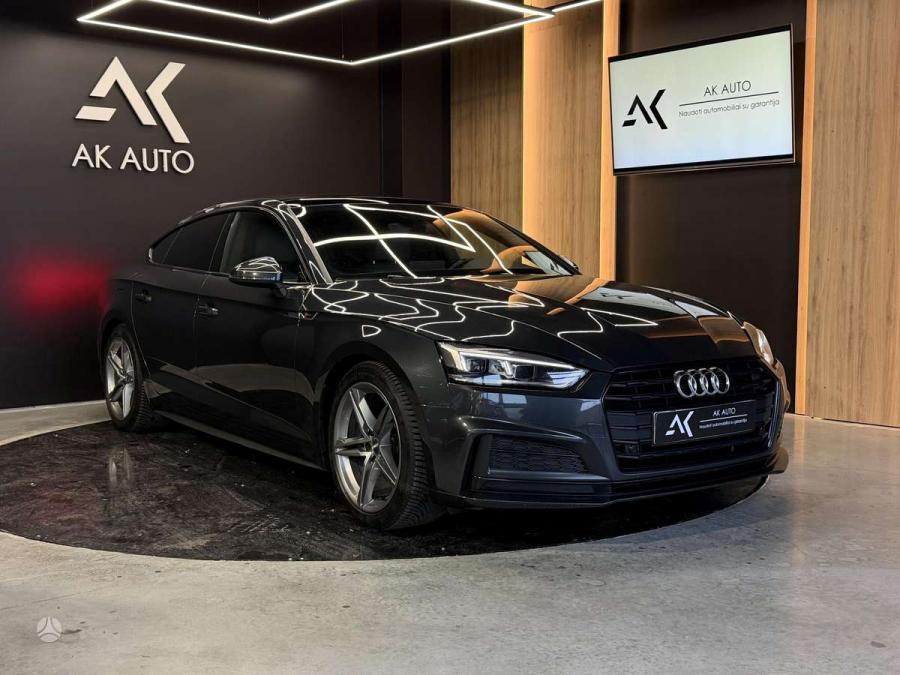 Pelēks Audi A5 Sportback 2018 Kauņa, ar dzinēja tilpumu 1.97 L un nobraukumu 189 tūkst. km par 16990 €, foto 2 vietnē AUTOMOTO.COM.LV