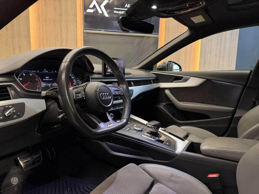 Pelēks Audi A5 Sportback 2018 Kauņa, ar dzinēja tilpumu 1.97 L un nobraukumu 189 tūkst. km par 16990 €, foto 13 vietnē AUTOMOTO.COM.LV