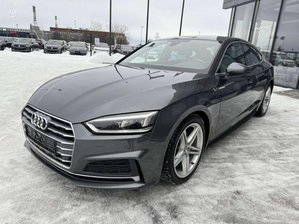 Grey Audi A5 Sportback 2018 in Kaunas, with an engine capacity of 1.98 L and mileage of 219 thousand km for 14500 €, photo 1 on AUTOMOTO.COM.LV