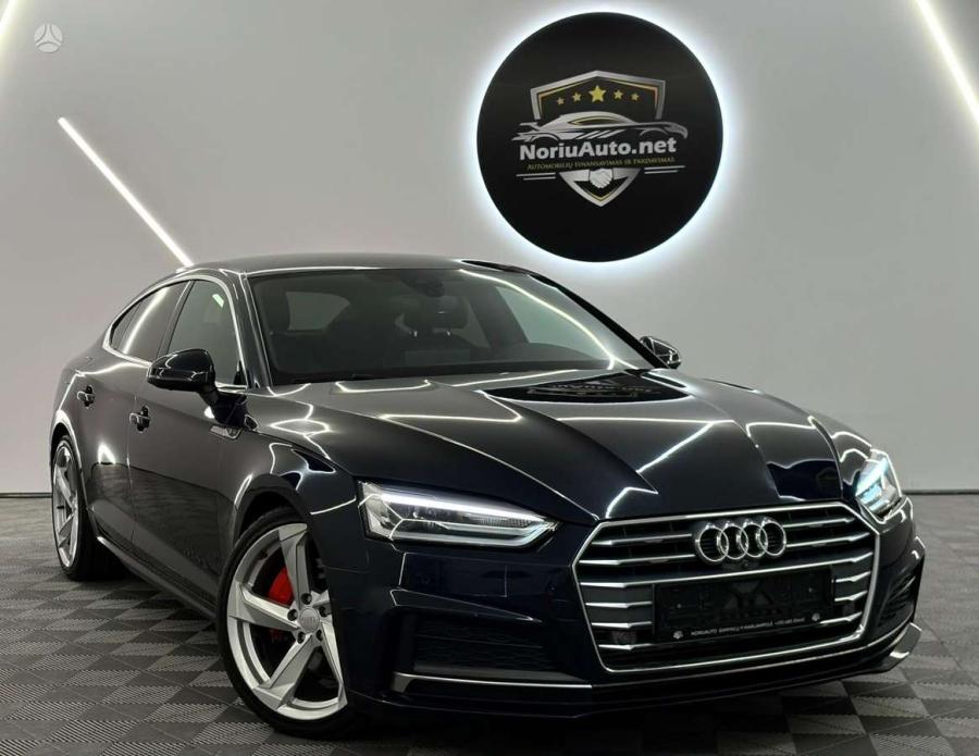 Pelēks Audi A5 Sportback 2018 Marijampole, ar dzinēja tilpumu 1.98 L un nobraukumu 247 tūkst. km par 17750 €, foto 1 vietnē AUTOMOTO.COM.LV